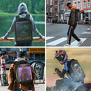 GIFR MOVERS LED Backpack， Full Color Screen And Programmable DIY，24L Capacity，Men And Women Travel Laptop Backpack， Need Mobile Power To Use