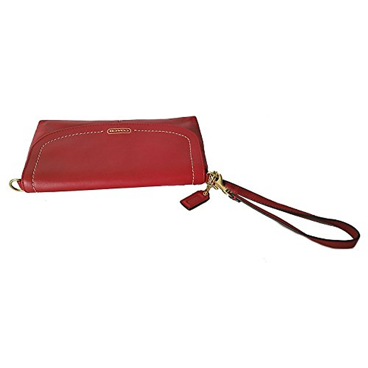 Coach Campbell Soft Leather Large Clutch Wristlet Wallet Red 50183