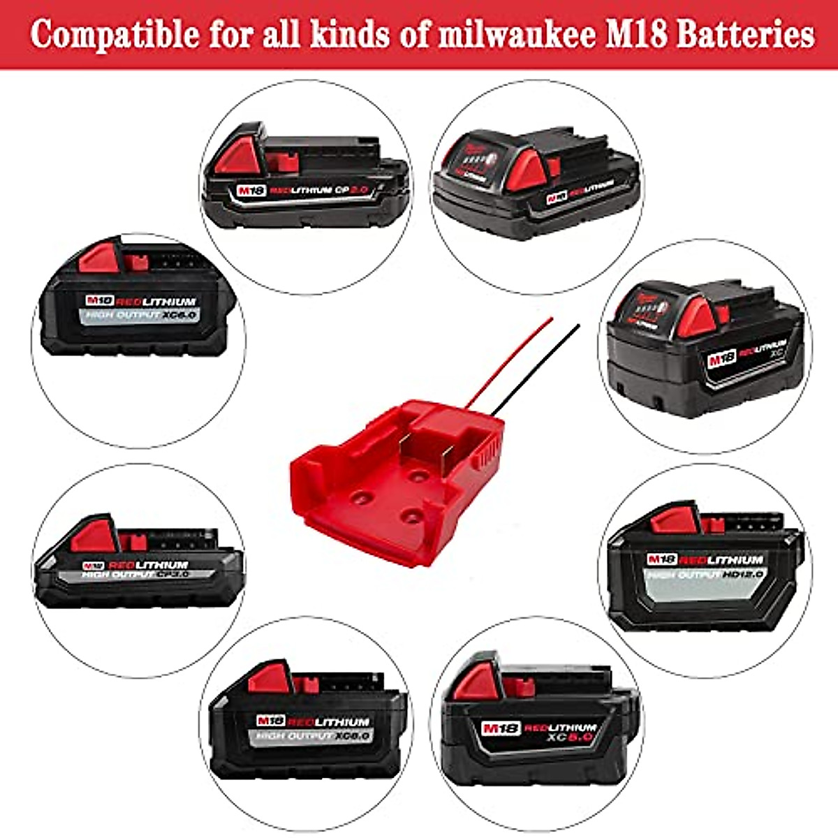 M18 Power Wheels Adapter M18 Battery Adapter for Milwaukee M18 Battery Adapter