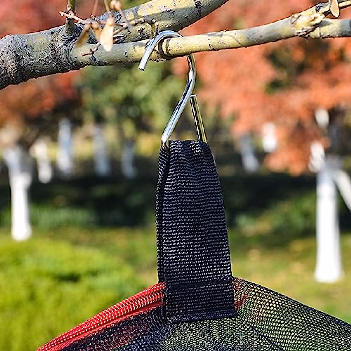 UPQRSG Herb Drying Rack, 3 Layer Hanging Mesh Net Dryer, Multifunction Folding Fish Mesh, Portable Vegetable Dishes Mesh with Zipper, Plant Drying Rack Storage Bag for Fruits, Seafoods, Clothes(Red)