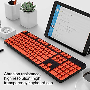 shlutesoy 104Pcs/Set Backlit Mechanical Gaming Keyboard Keycaps,ABS Backlight Wear-Resistant Key Caps Replacement Keyboard Accessories Black