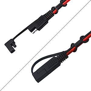 CERRXIAN 60cm 10 AWG SAE to SAE 2 Pin Quick Disconnect with Cap Power Automotive Panel Extension Cable with Screw Holes for Solar Panels Battrey