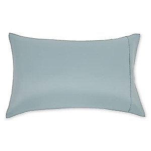 Amazon Basics Standard Pillow Cases Set of 2 - Lightweight, Super Soft Easy Care Microfiber, Spa Blue, 30" L x 20" W, Pillows Not Included