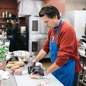 X3 Black Nitrile Disposable Industrial Gloves, 3 Mil, Latex/Powder-Free, Food-Safe, Non-Sterile, Textured, Small, Box of 100