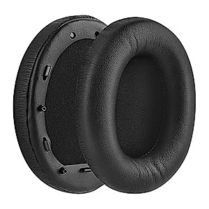 Geekria QuickFit Replacement Ear Pads for Sony WH-1000XM4 Wireless Headphones Ear Cushions, Headset Earpads, Ear Cups Repair Parts (Black)