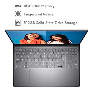 Dell Inspiron 15 5510 15.6 Inch Laptop, FHD Non-Touch Display - Intel Core i7-11390H, 8GB DDR4 RAM, 512GB SSD, NVIDIA GeForce MX450 Graphics, Windows 11 Home - Platinum Silver
