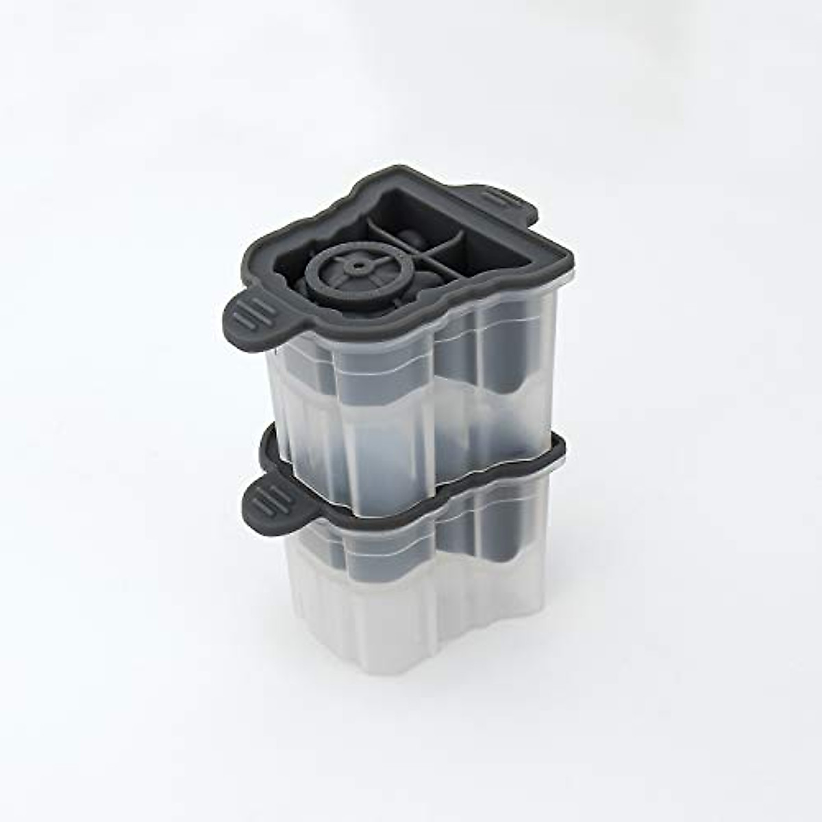 Tovolo Leak-Free, Slow-Melting Silicone Sealed Lid Craft Ice Molds Novelty, Bulldog - Set 2, Charcoal