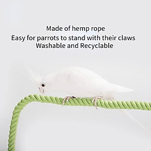 Bird Stand Perch U Shape Bird Perch Stand Toy,Hemp Rope Material Parrot Stand Platform Accessories Exercise Toys for Birds and Parrots Natural Bird Cage Toys Supplies for Small Medium Birds