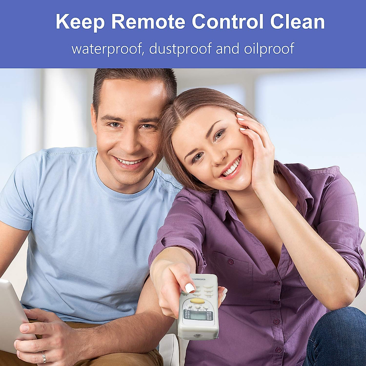 Morepack Remote Control Shrink Wrap Bags,2.7x8 Inches 100Pcs Remote Control Cover Protector,Dustproof and Waterproof