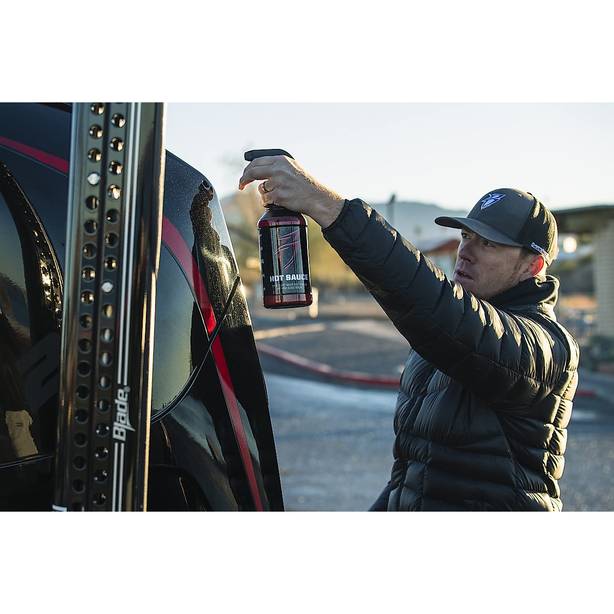 Boat Bling Hot Sauce Premium Hard Water Spot Remover w/High-Gloss Wax Sealants, 32 oz.