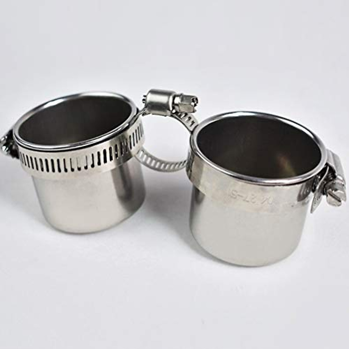 Balacoo Bird Water Feeder Dishes Bird Bowl for Cage Coop Cups Parrot Food Hanging Pet Animal Stainless Steel Birdcage Bowls Feeding Perches Play Stand with Clamp 15x6. 5cm