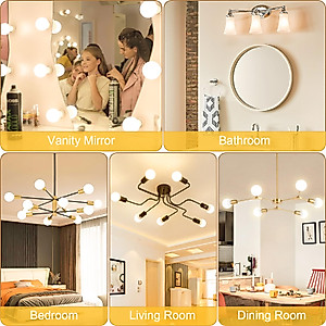 hansang 8 Pack G25 LED Bathroom Light Bulbs 3000K Warm White E26 Base, Vanity Globe Light Bulb 60W Equivalent, 5W Round Light Bulb for Vanity Mirror, 500LM, CRI 85+, Non-Dimmable