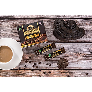 Ganoderma Reishi Coffee Mix, Instant 2-in-1 Mushroom Coffee with All Natural Ganoderma Lucidum. A Non Sugar Dietary Supplement To Replace Regular Coffee - 30 sachets