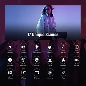 NEEWER CB60 RGB 70W LED Video Light with App Control, Bowens Mount COB Full Color Continuous Output Lighting 18000Lux/1m CCT 2700K-6500K CRI97+ 17 Scenes for Photography/Studio Video Recording (Navy)