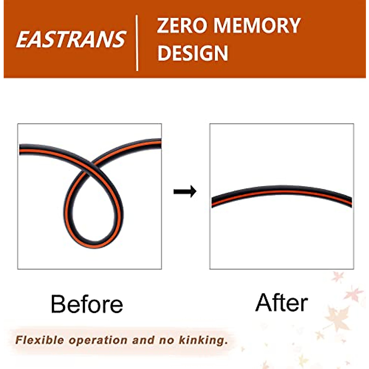 EASTRANS Heavy Duty Garden Hose 5/8 in x 25 ft, Flexible Water Hose with 3/4" Solid Brass Connector Outdoor, Car wash, Lawn