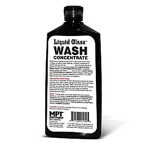 Liquid Glass Wash Concentrate - For use on Cars, Trucks, Boats, Aircraft, and in the home - 16 Fluid Ounces