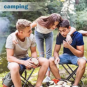 YSSOA Folding Camping Stool, Portable Collapsible Camp Stool, Folding Foot Rest for Lightweight Compact Chair, Foldable Footstool Ottoman for Outdoor Hiking Backpacking Fishing Picnic Barbecue BBQ