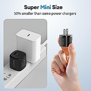 AnHome 20W USB C Compact Fast Wall Charger Block, Type C Fast Charger Brick Compatible with iPhone 11/12/1314/14 Pro Max, iPad, Tablets and More