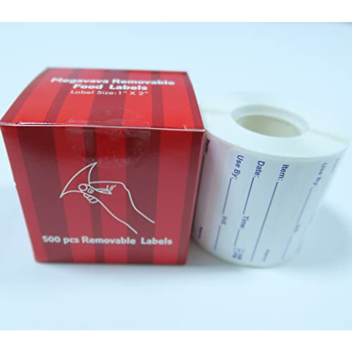 Megavava Food Labels for for Home and Restaurant Use-500 Mason Jar Labels Removable Fridge Freezer Labels for Food Containers Prep - Canning Labels, and Pantry Storage 1x2 inch Size