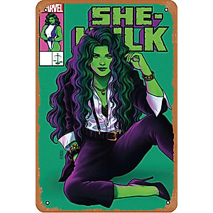She-Hulk #5 [PRE-ORDER 07/20] Comics Poster Retro Metal Tin Sign Wall Home Wall Art Metal Tin Sign,cave,bar,Club,Home Wall Art Metal Tin Sign 8x12 Inches