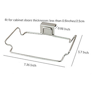 Duyppy Hanging Garbage Bags Storage Organizer Rack Stainless Steel Trash Bag Holder Towel Gloves Hanger (Stainless Steel)