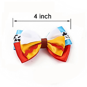 JiaDuo Baby Girls Hair Bow Clips 4pc Cartoon Birthday Party Dress Up Accessories 4 Inch