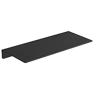 JOOM Floating Shelves, Storage Shelves, Bathroom Shelves, Wall Mounted, Aluminum (12 Inch, Black)