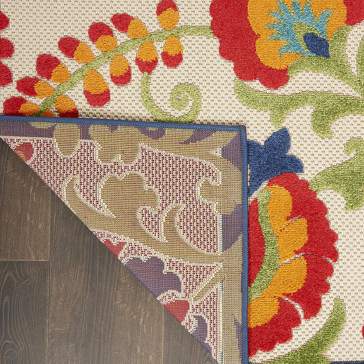 Nourison Aloha Indoor/Outdoor Multicolor 2'3" x 12' Area Rug, Easy Cleaning, Non Shedding, Bed Room, Living Room, Dining Room, Backyard, Deck, Patio (2x12)