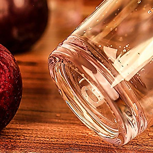 AOYITE 18-ounce Plastic Tumblers Water Juice Cups Dishwasher Safe BPA-free Clear Set of 6 Premium Quality Drinking Glasses