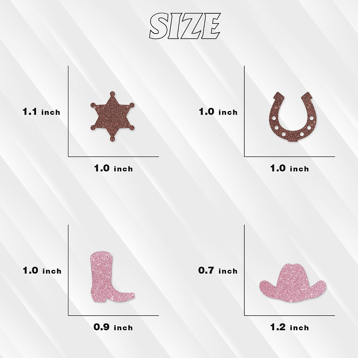 Helewilk Glitter Cowgirl Confetti, Western Theme Birthday/Baby Shower/Wedding/Bachelorette Party Table Decorations, Wild West Kids Girls Birthday Party Scatters Confetti, Let's Go Girls Party DIY