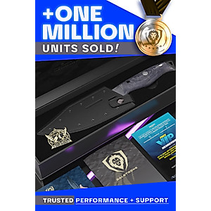 Dalstrong Paring Knife - 4 inch - Delta Wolf Series Knife - Ultra-Thin & Zero Friction Blade - HC 9CR18MOV Steel - Black Titanium Nitride Coating - G10 Camo Handle Kitchen Chef Knife - Leather Sheath