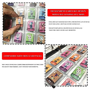 TCG Binder Holder for Animal Crossing Mini Amiibo Cards, NFC Tag Game Cards,204 Cards Capacity Sleeves Card Trading Case Carrying Case