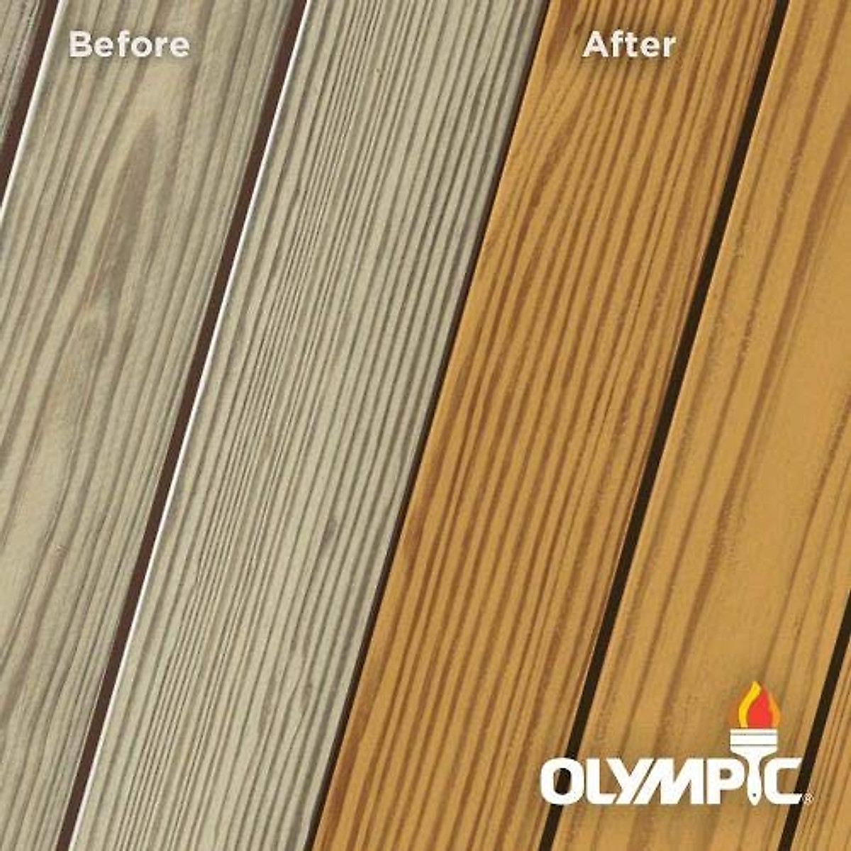 Olympic Stain Elite Wood Stain Woodland Oil Transparent Stain and Sealant in One Low VOC, Mountain Cedar, 1 Gallon (434267)