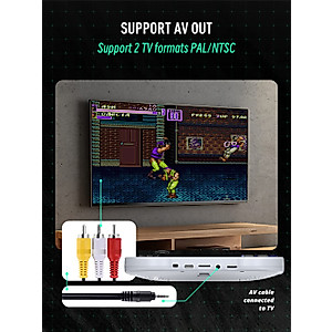 Handheld Game Console, Built in 6000+ Games, 3.0 Inch IPS Screen Retro Handheld Game Console, SF2000 Handheld Console Support 7 Emulators & AV Output, Ideal Gift for Kids Adults