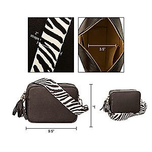 Pinafore Small Pebbled Vegan Leather Crossbody Bag (Black)