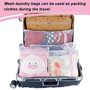 Vivifying Mesh Laundry Bags, 4pcs Laundry Bags Mesh Wash Bags with Zipper for Washing Machine, Delicates, Lingerie, Socks, Shoes and Toys