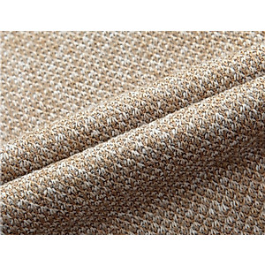 Yeokou Men's Slim Fit Zip Up Casual Knitted Cardigan Sweaters with Pockets (Large, Khaki)