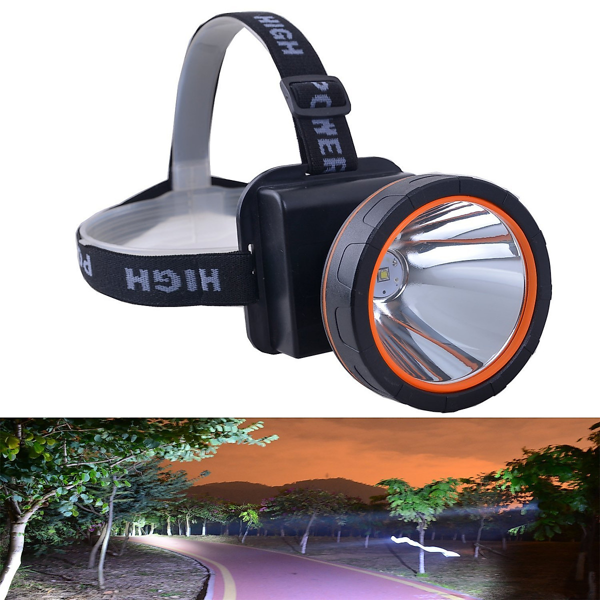 OLIDEAR LED Headlamp Torch Outdoor Rechargeable Bright Flashlight Headlight for Camping Hunting Fishing