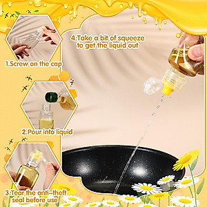 Tioncy 20 Pcs Mini Condiment Squeeze Bottle 3.2 oz Plastic Condiment Dispenser Camping Condiment Containers with Flip Top Reusable Travel Condiments for Honey, Syrups, Ketchup, Salad Dressing, Oils