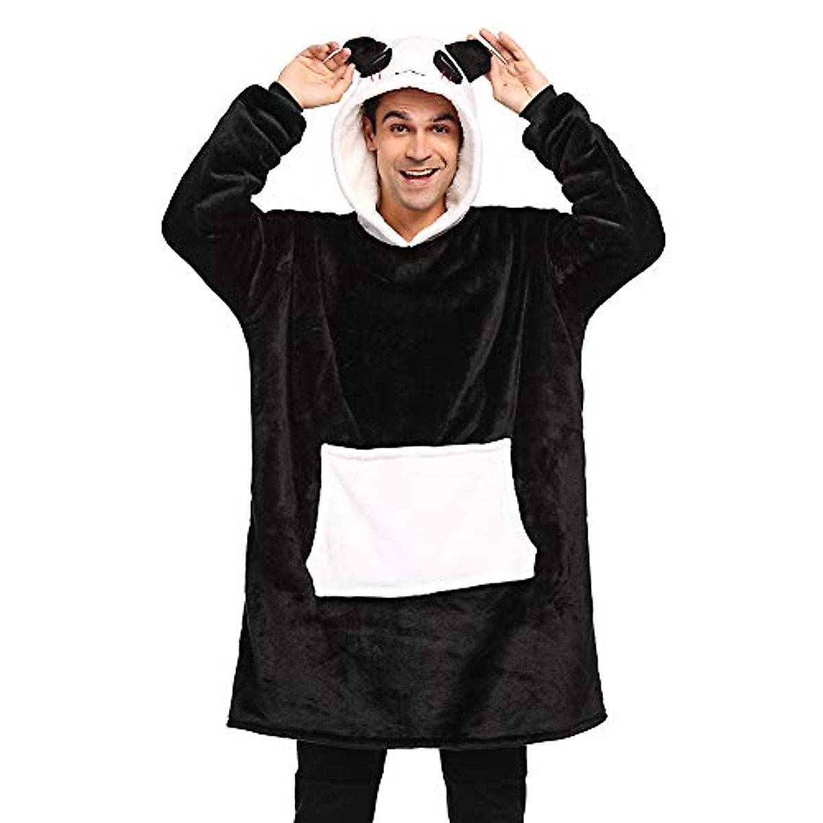 Wearable Blanket Sweatshirt Unisex Panda Hoodie Oversized