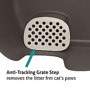 Richell PAW TRAX High Wall Cat Litter Box XL, High Sides Cat Litter Box with Scoop, Perfect for Multi Cat Households