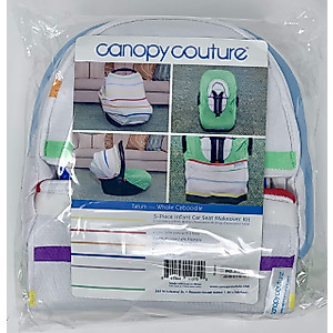 Carseat Canopy Whole Caboodle 5 Piece Set, Soft Jersey Stretch Material - Tatum