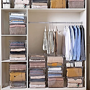 Tidyhome - 2 XLARGE Clear Plastic storage bins with lids- (14inchL×11inchW×9inchH)-Bins Handle for Office, Entryway,Cabinet, Bedroom, Laundry Room, Nursery and Transparent 14.2inchL×11inchW×9inchH