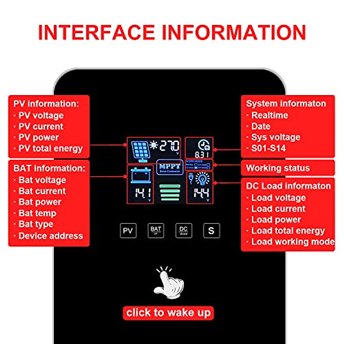 MPPT Charge Controller 60A +WIFI Cloud Moduel，12V/24V Auto Max Input 100V, 780W/1560W for Lead-Acid, Lithium Battery Charging , Common Negative. Support PC Software【WiFi module cloud APP monitoring 】