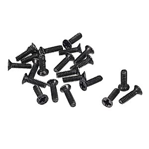 uxcell M2 x 7mm Phillips Screws Fastener Black for Laptop PC TV Fan Switch 500pcs