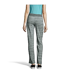 Hanes Women's French Terry Pant, Black Space Dye, XX-Large