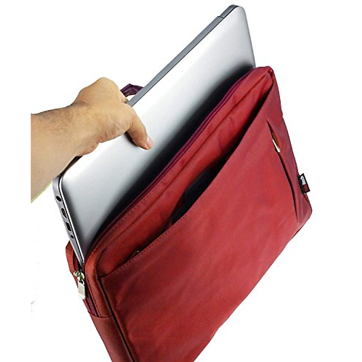 Navitech Red Sleek Premium Water Resistant Shock Absorbent Carry Bag Case Compatible with The ASUS Chromebook C204 11.6" / ASUS Chromebook C214 11.6" / ASUS Chromebook Flip C434 14"
