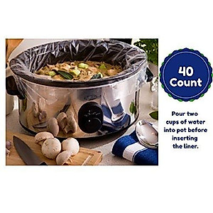 Extra Large Slow Cooker Liners Fits Up To 7-8 Quart Crock Pots 40 Ct