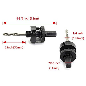 HJ Garden 5pcs 2 inch Desk Wire Cord Cable Grommets Hole Cover with Hole Saw Kit High Speed Bi-Metal Holesaw Drill Bits for Office PC Desk Cable Cord Organizer