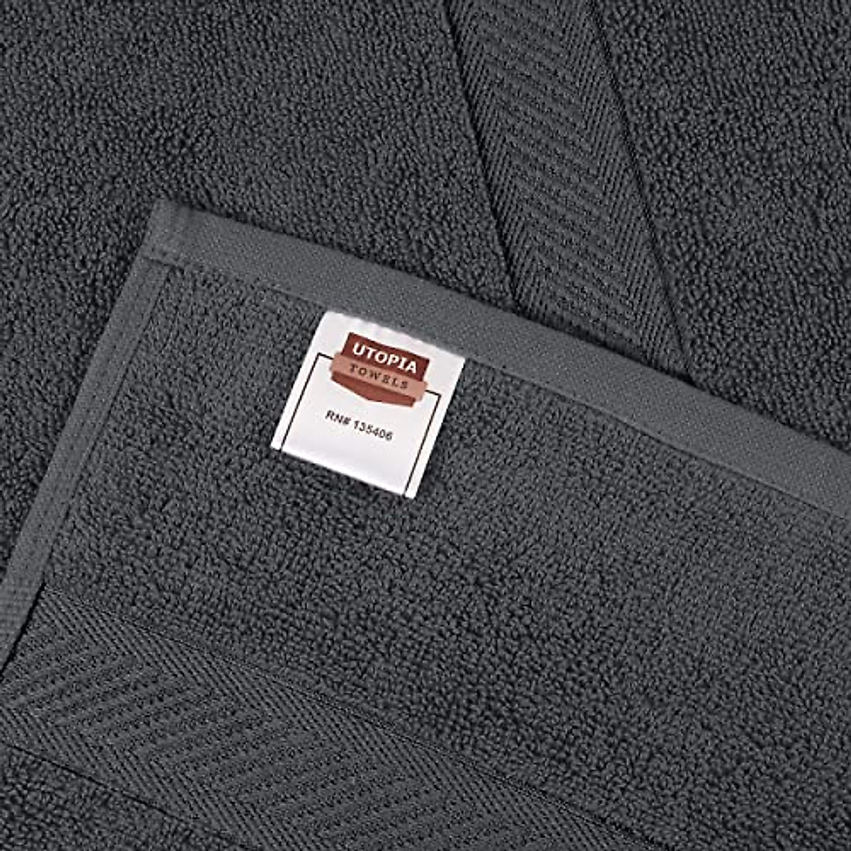Utopia Towels [6 Pack] Bath Towel Set, 100% Ring Spun Cotton (24 x 48 Inches) Medium Lightweight and Highly Absorbent Quick Drying , Premium Towels for Hotel, Spa and Bathroom (Grey)